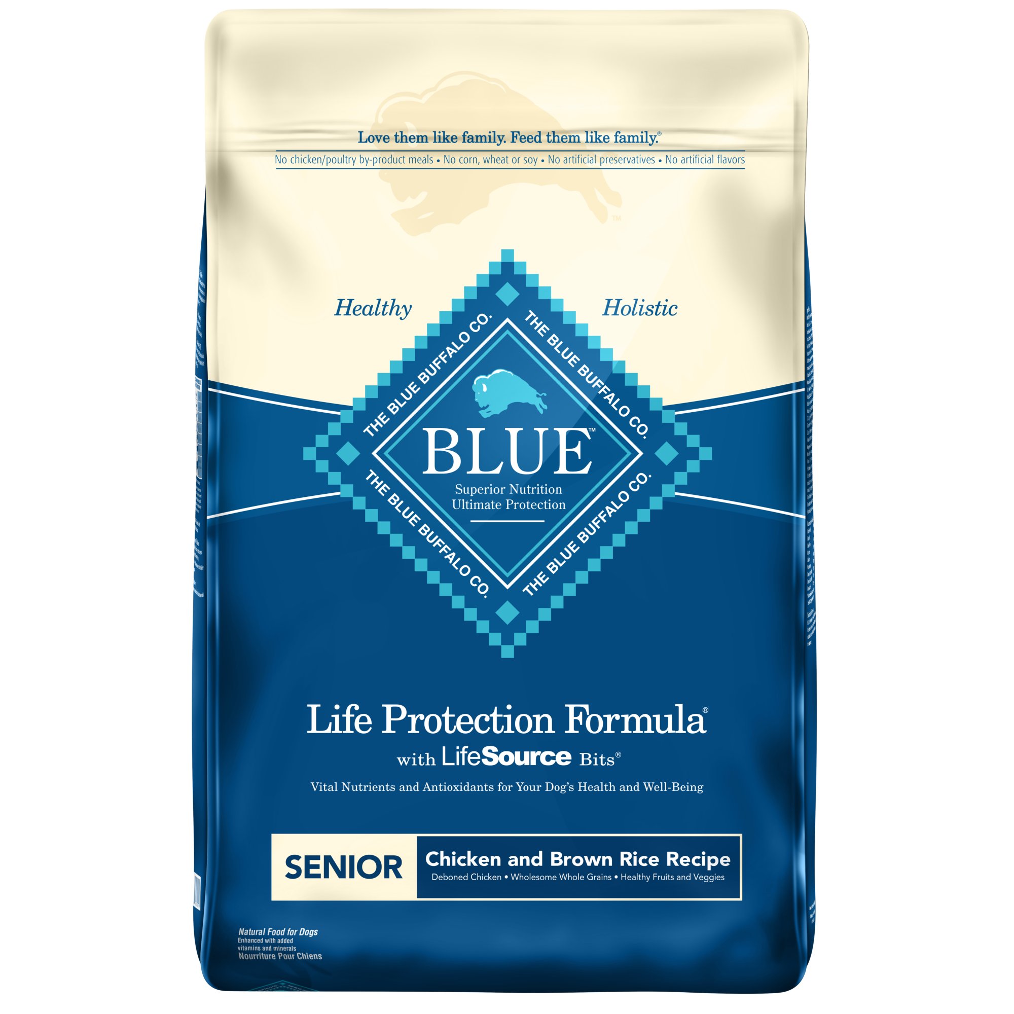Blue Buffalo Blue Life Protection Formula Senior Chicken & Brown Rice ...