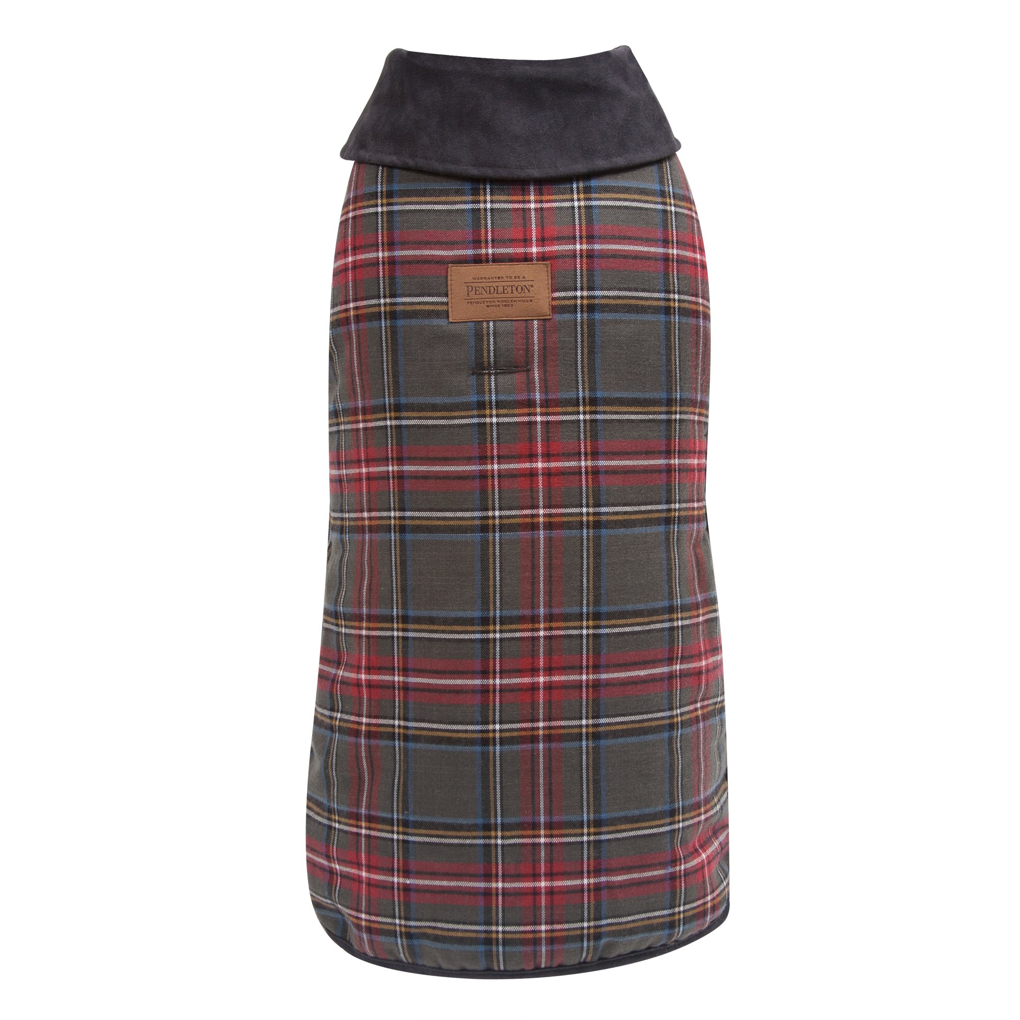 Pendleton Grey Stewart Plaid Dog Coat, Medium | Petco