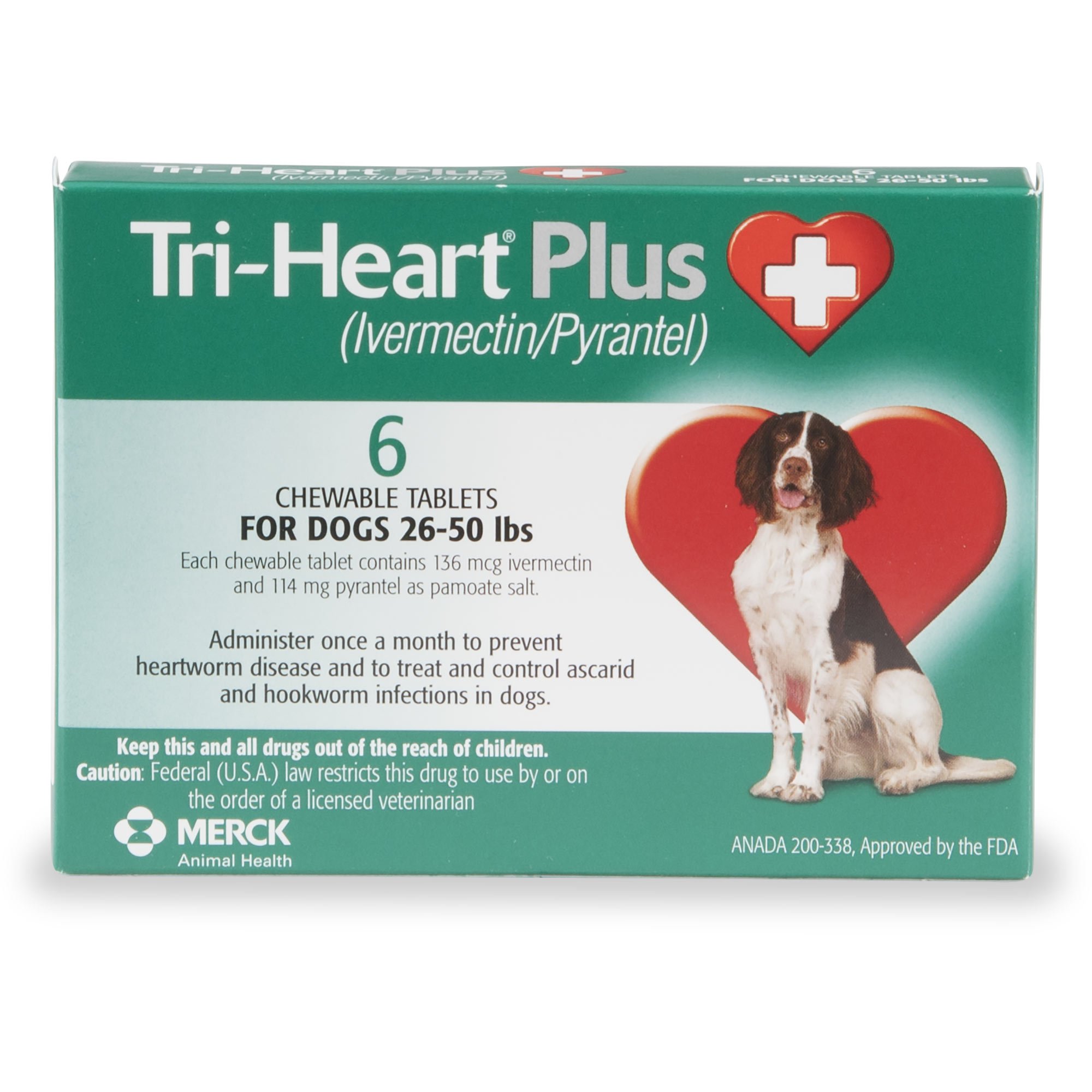 Tri-Heart Plus Chewable Tablets for Dogs 26 to 50 lbs. | Petco