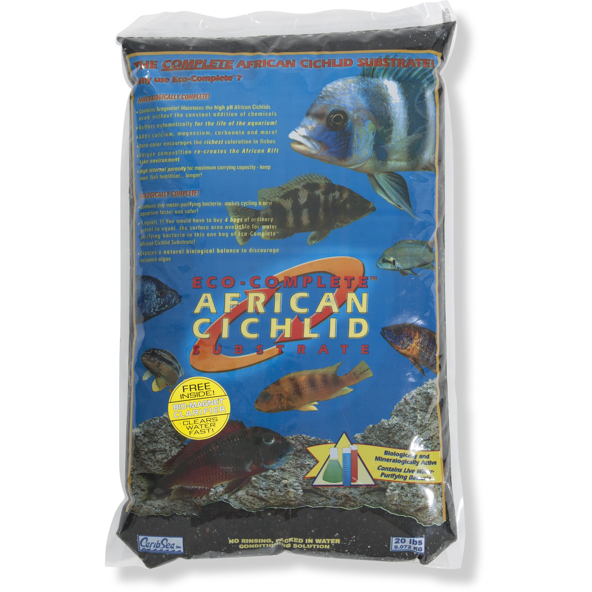 CaribSea Eco-Complete African Cichlid Zack Black Substrate | Petco