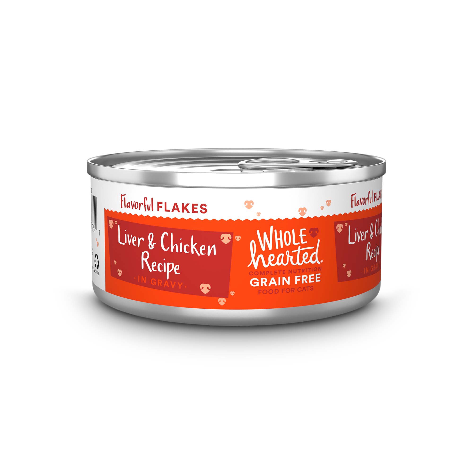 WholeHearted Grain-Free Chicken & Liver Recipe Flakes in Gravy Wet Cat ...
