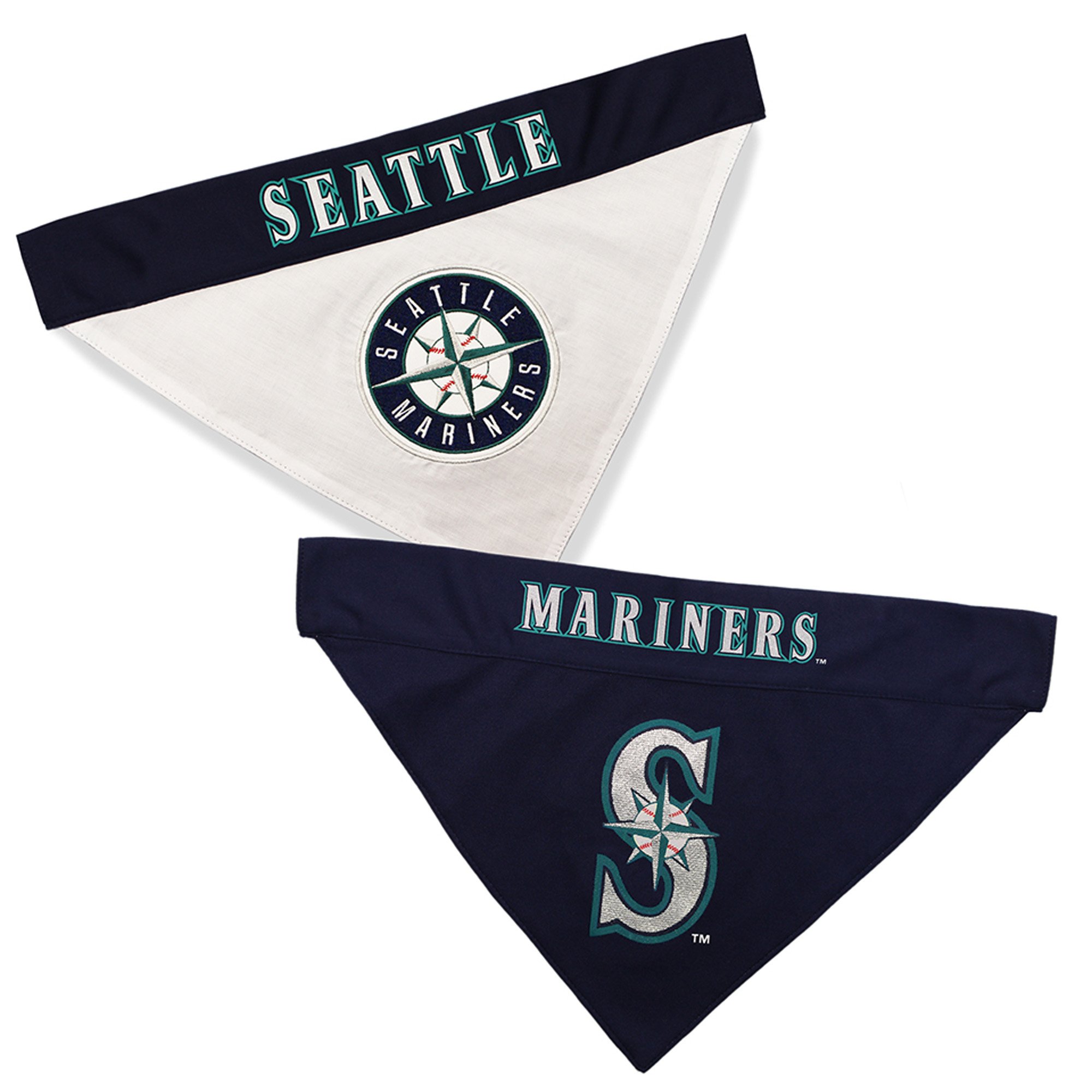 Pets First Seattle Mariners Reversible Bandana for Dogs, Small/Medium ...